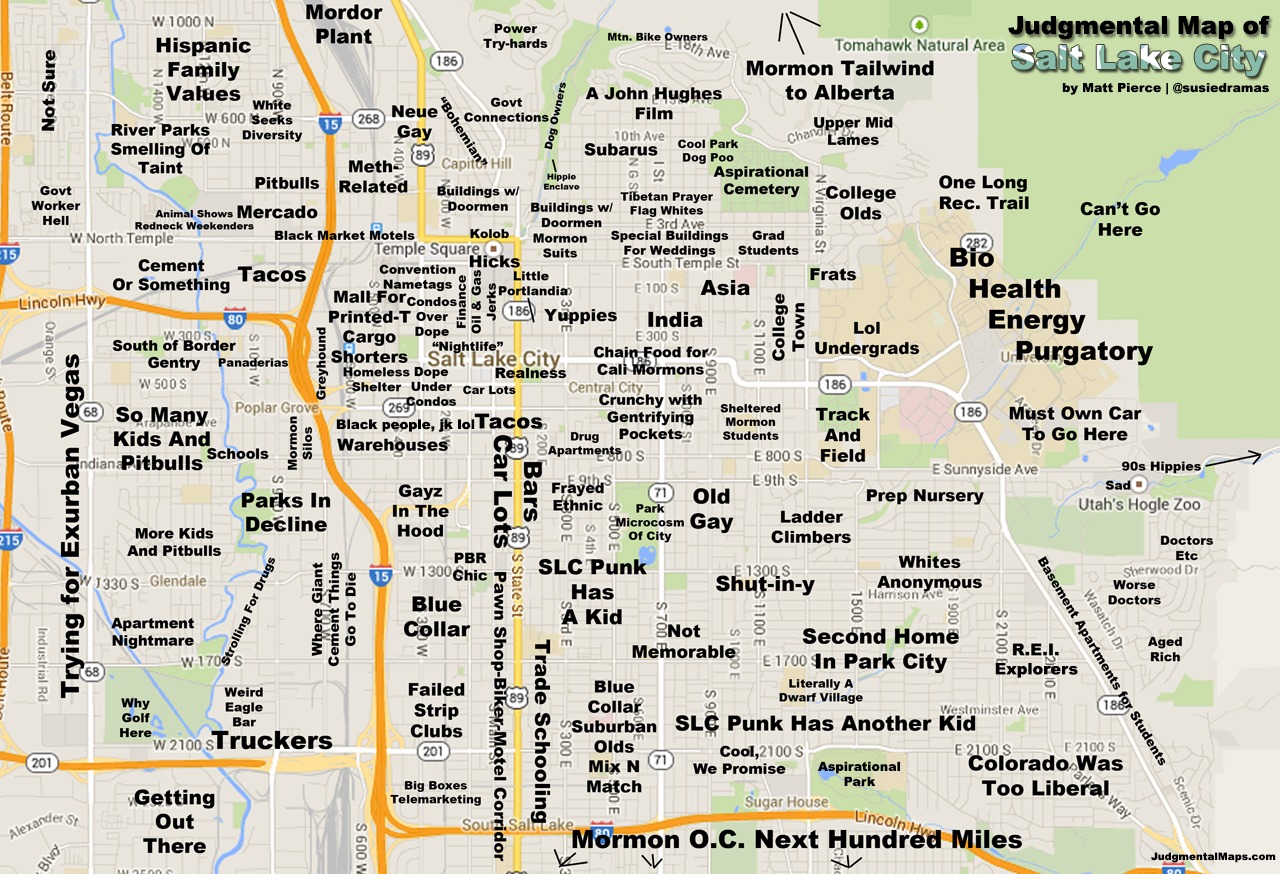 Check Out This Hilarious Map of Salt Lake City - Utah Policy
