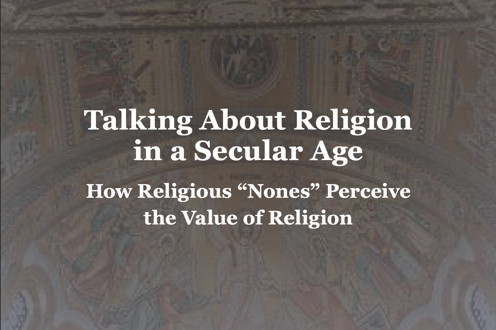 Sutherland releases new report on America's growing religious "nones" - Utah Policy